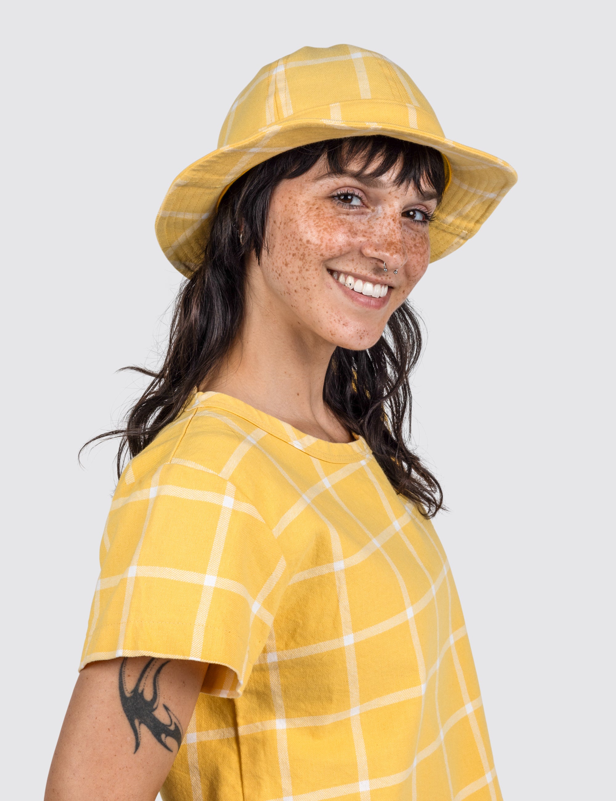 Banana Grid Bob Hat – Mokuyobi