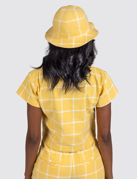 Banana Grid Crop Top – Mokuyobi
