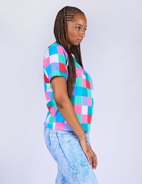 Checker Crop Tee – Mokuyobi