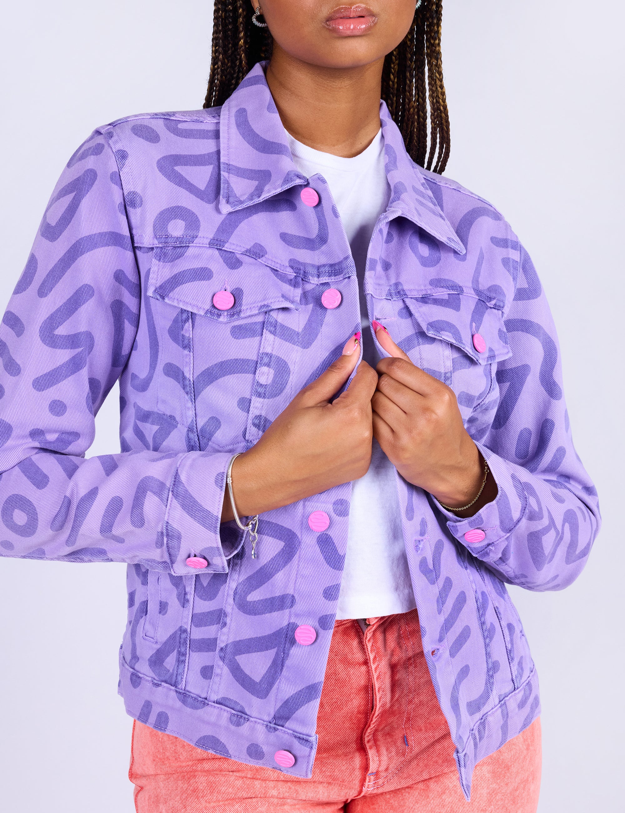 Grape Jelly Zap Denim Jacket – Mokuyobi