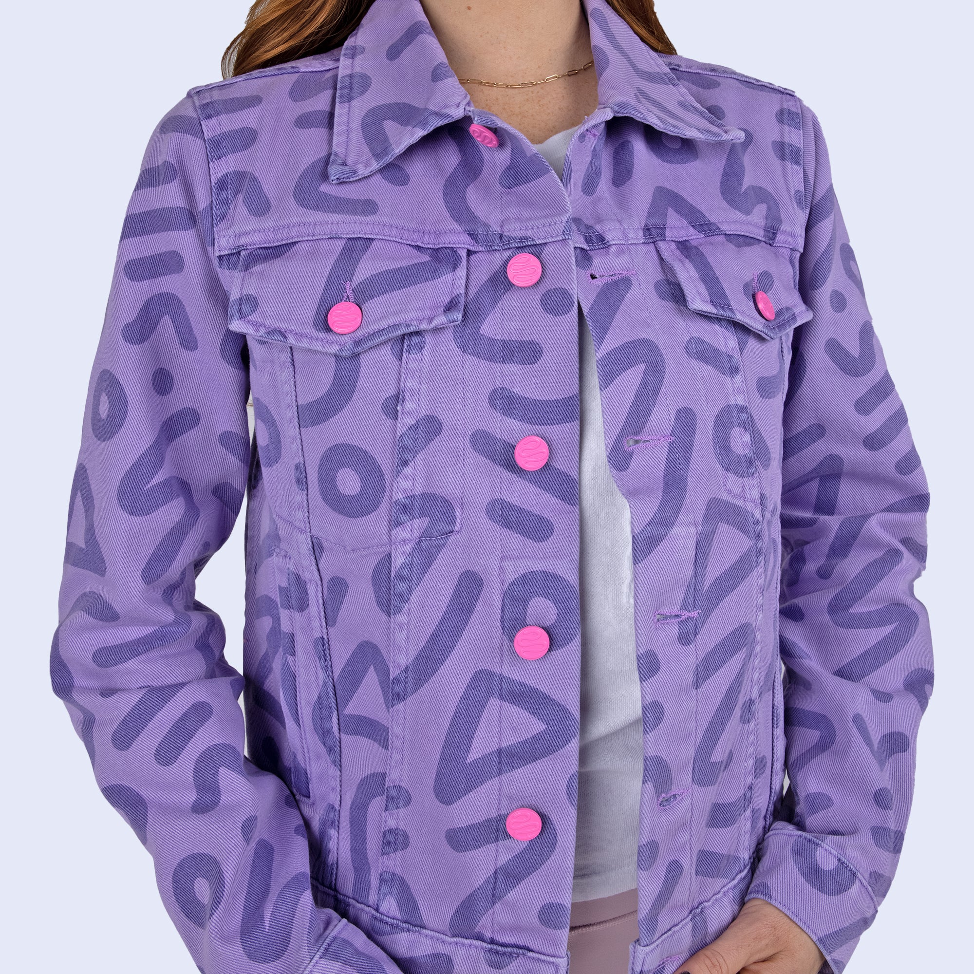 Grape Jelly Zap Denim Jacket – Mokuyobi